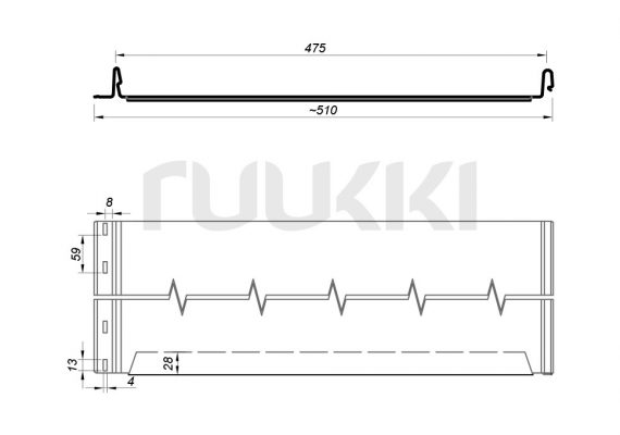 Ruukki Classic Design C 475 mm – Statybinės medžiagos